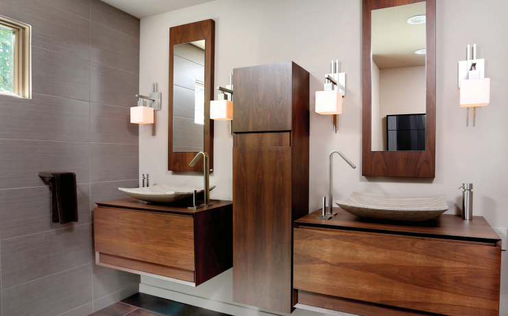 “Having separate vanities is a good way to fill up space in a large ...