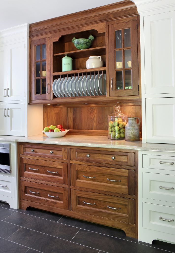 The range hood and butcher block top were created by local craftsmen ...