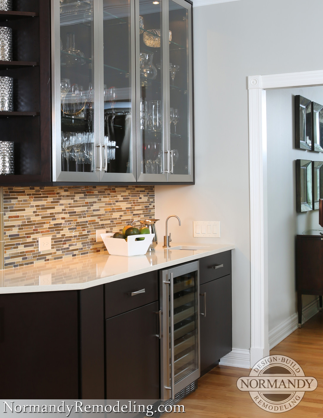 “Adding traditional bar basics like a sink, wine cooler storage for ...