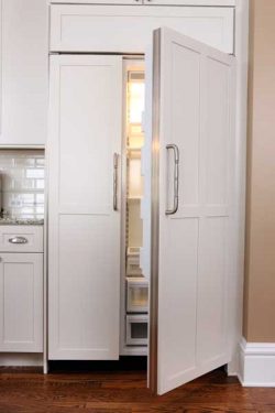 “Built-in” fridge is a general term that means flush with your cabinets ...