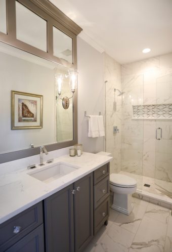 “Typically used as a guest bath, you can really let your personality ...